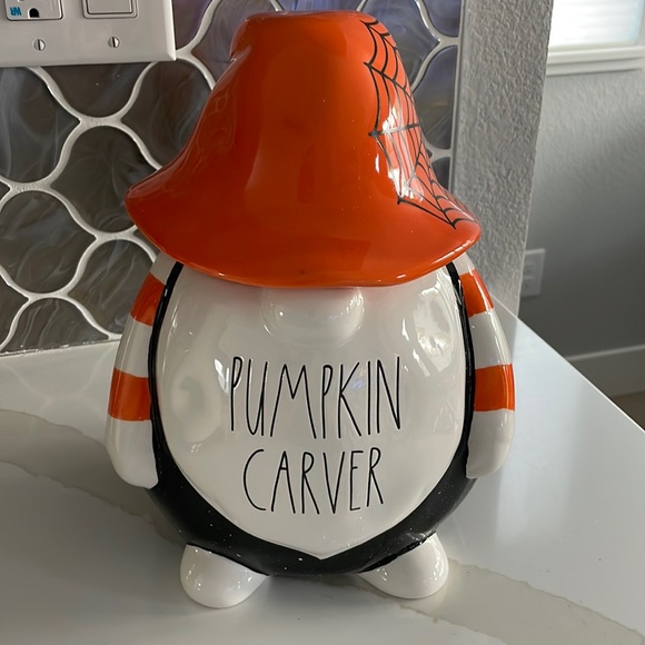 Rae Dunn | Kitchen | Rae Dunn Pumpkin Carver Large Treat Jar With ...